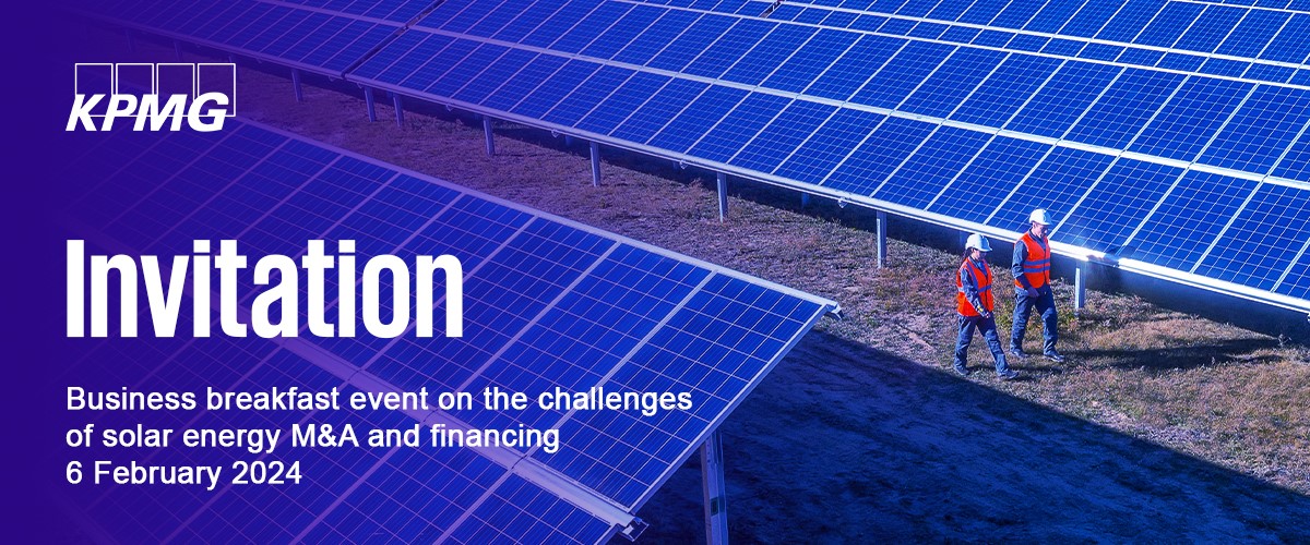 KPMG Business Breakfast: The challenges of solar energy M&A and ...